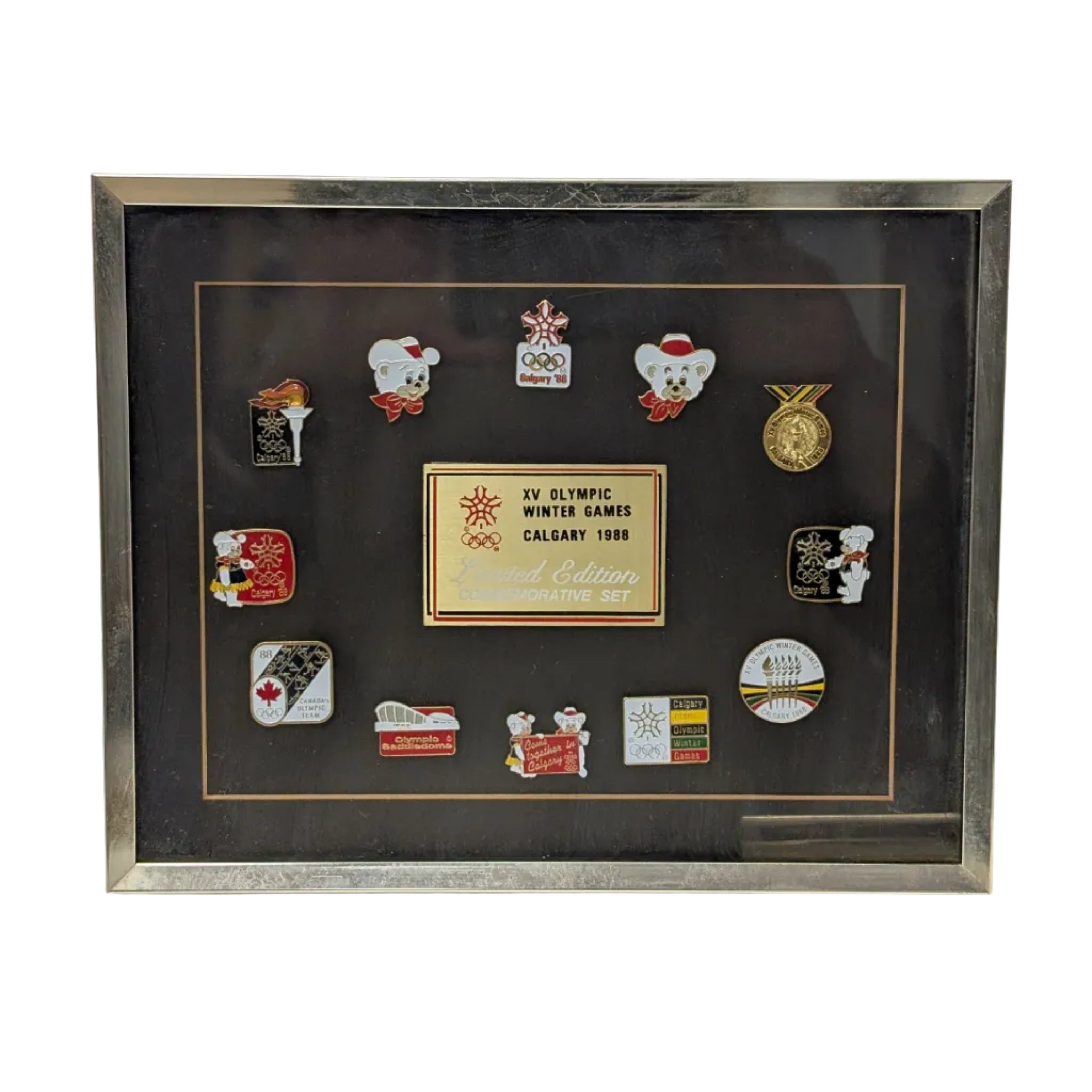 1988 Calgary Winter Olympics Pin Set - Limited Edition Framed ...