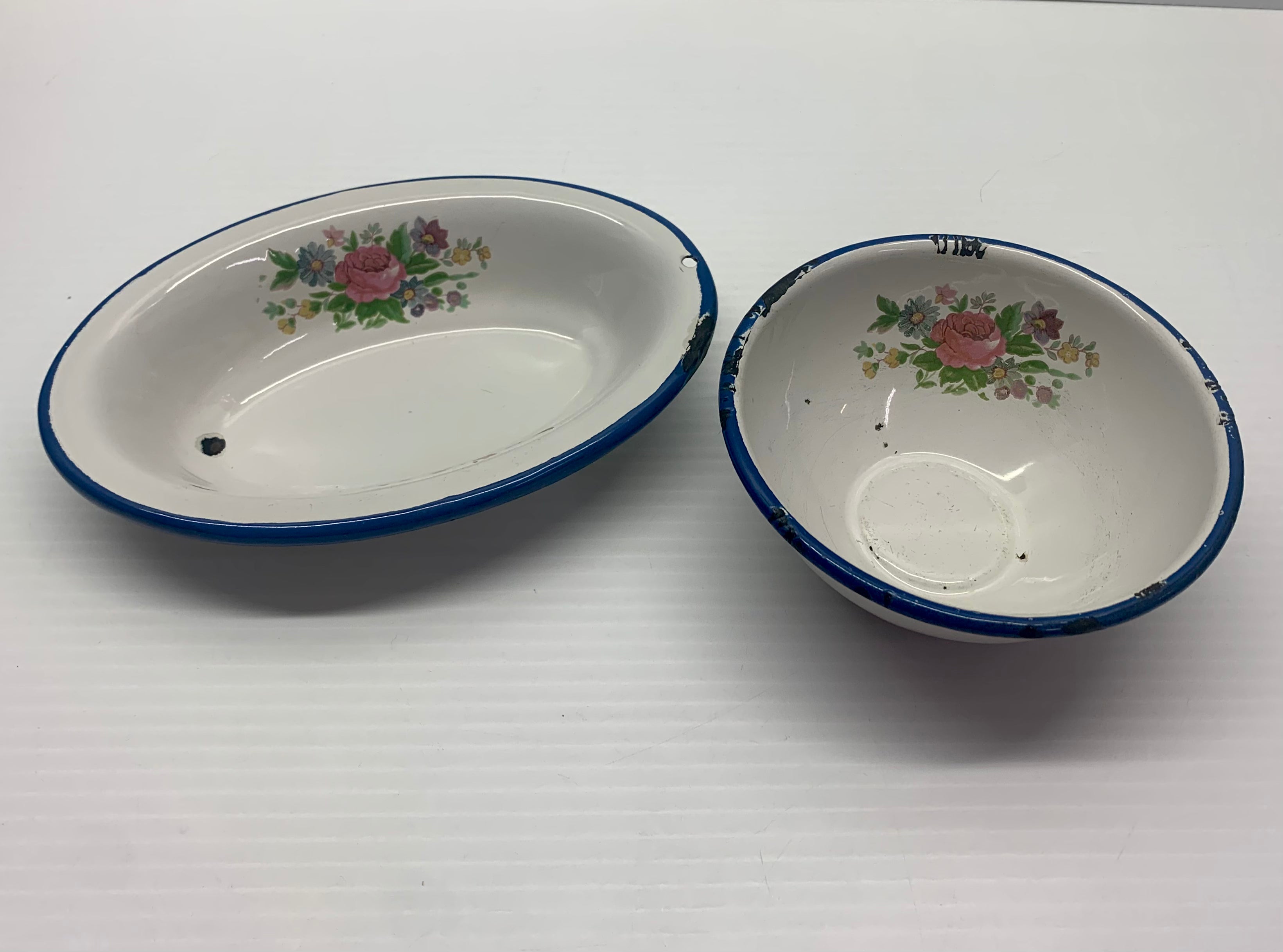 Cinsa Mexico Vintage Enamelware Set of 2 – Portage MCC