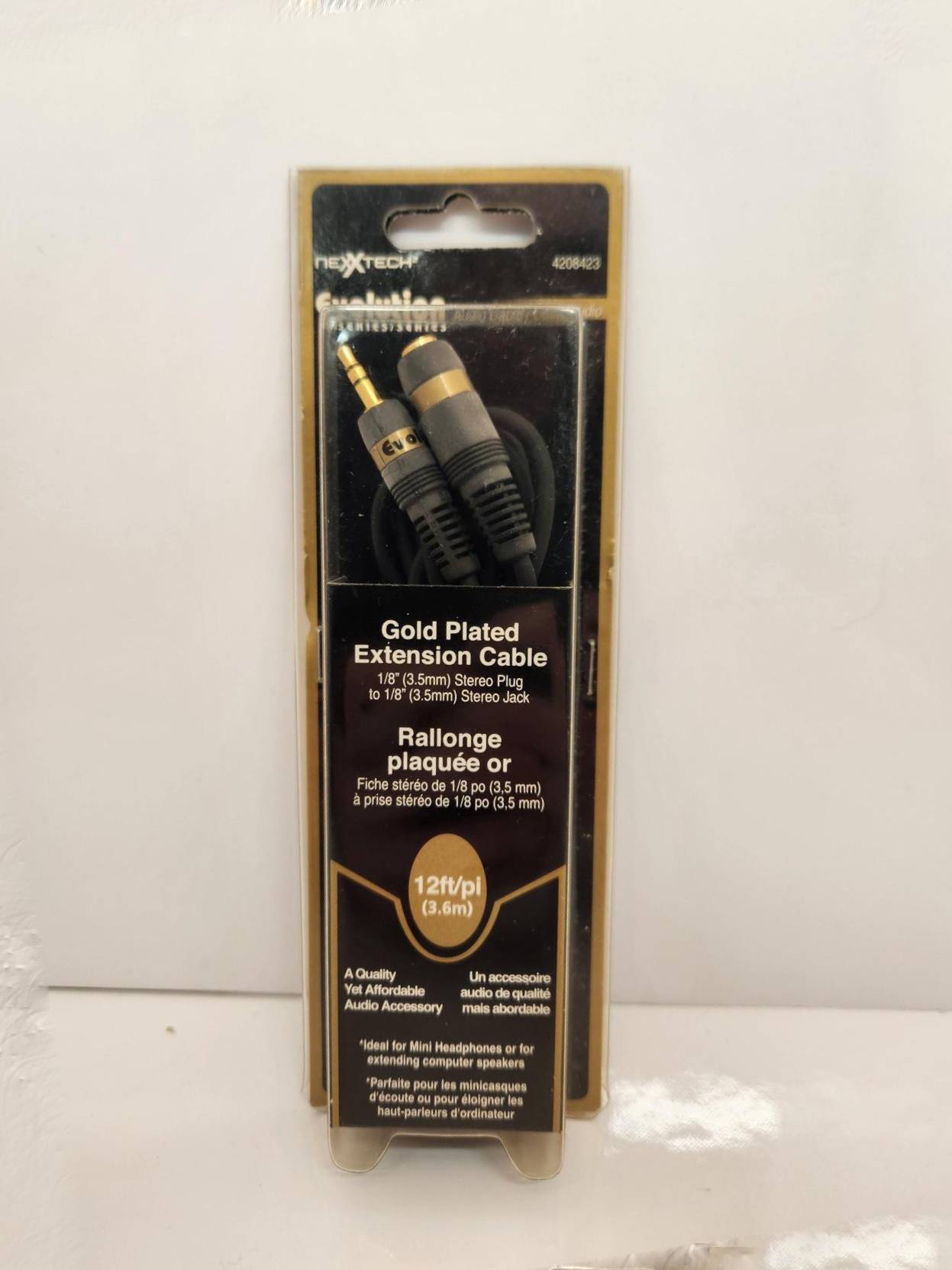 Nexxtech Evolution 12' Stereo Audio Extension Cable (Black, New ...