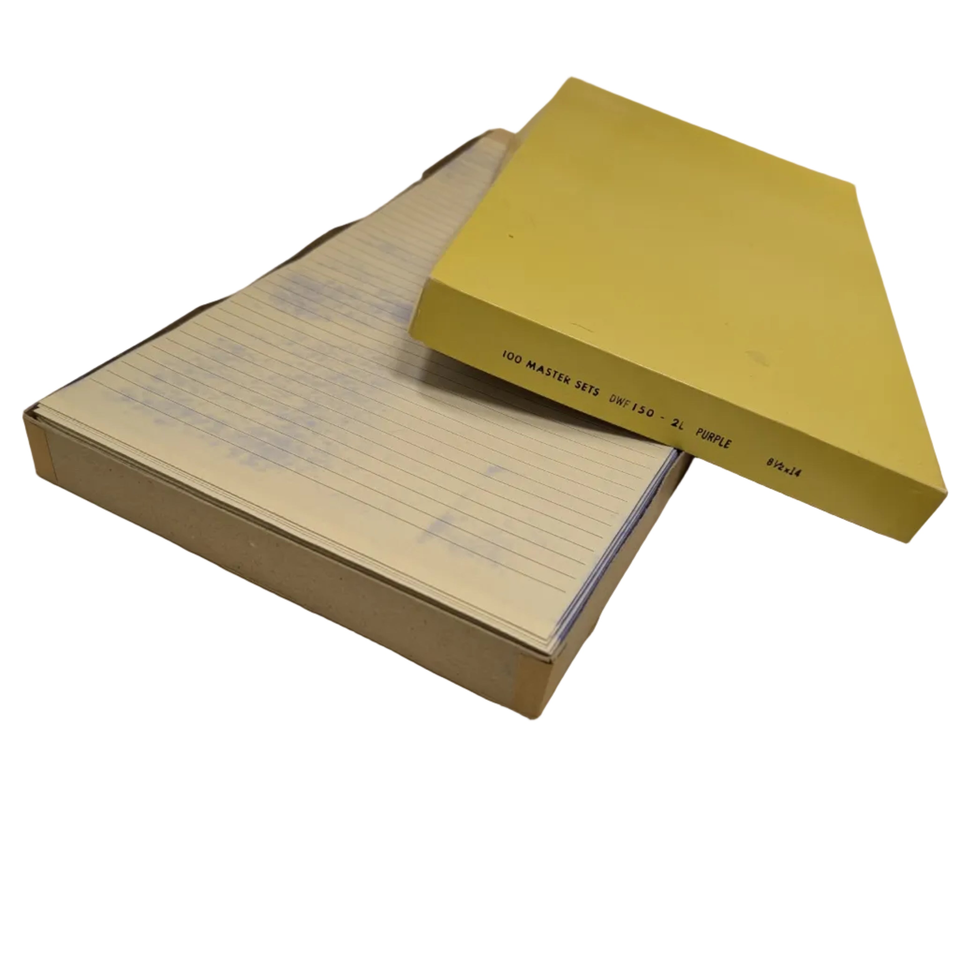 Vintage Purple Carbon Paper with College-Ruled Paper Sheets 8.5 x 14 ...