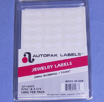 Autopak Jewellery Tag Labels (White) (New) – Portage MCC