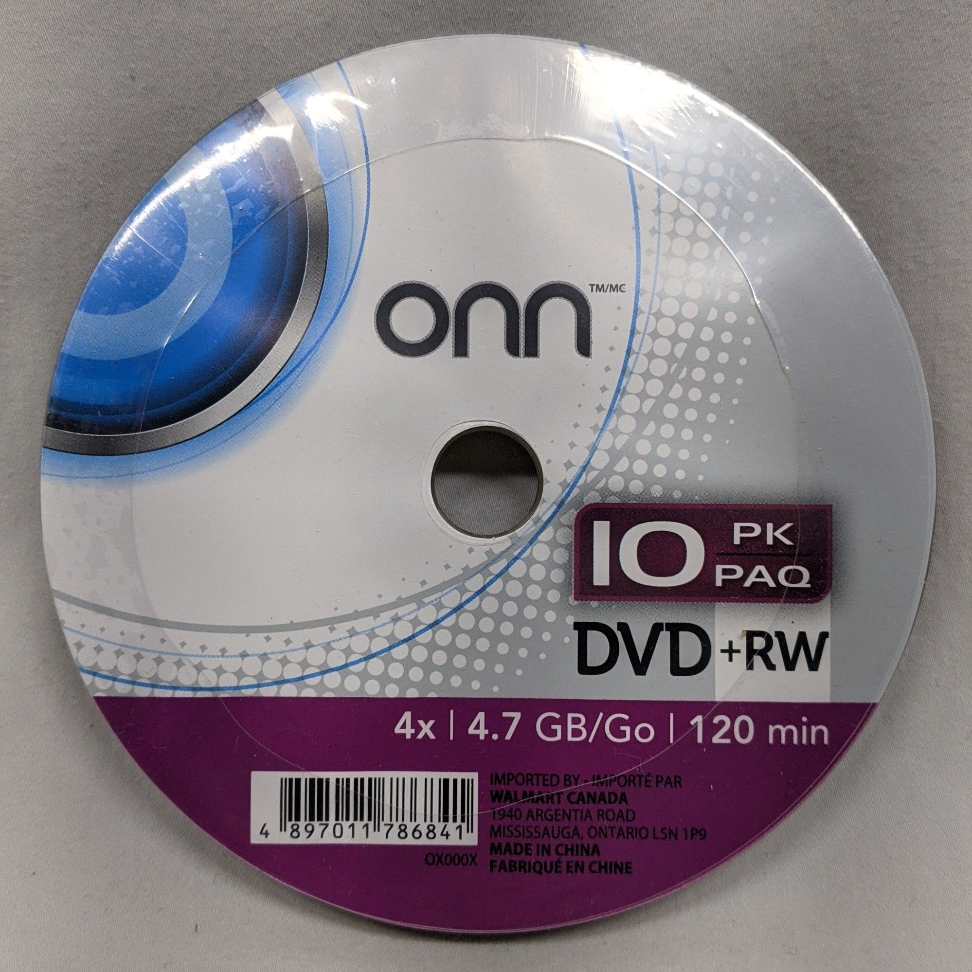 ONN DVD-RW 10-pack [New/Sealed] – Portage MCC